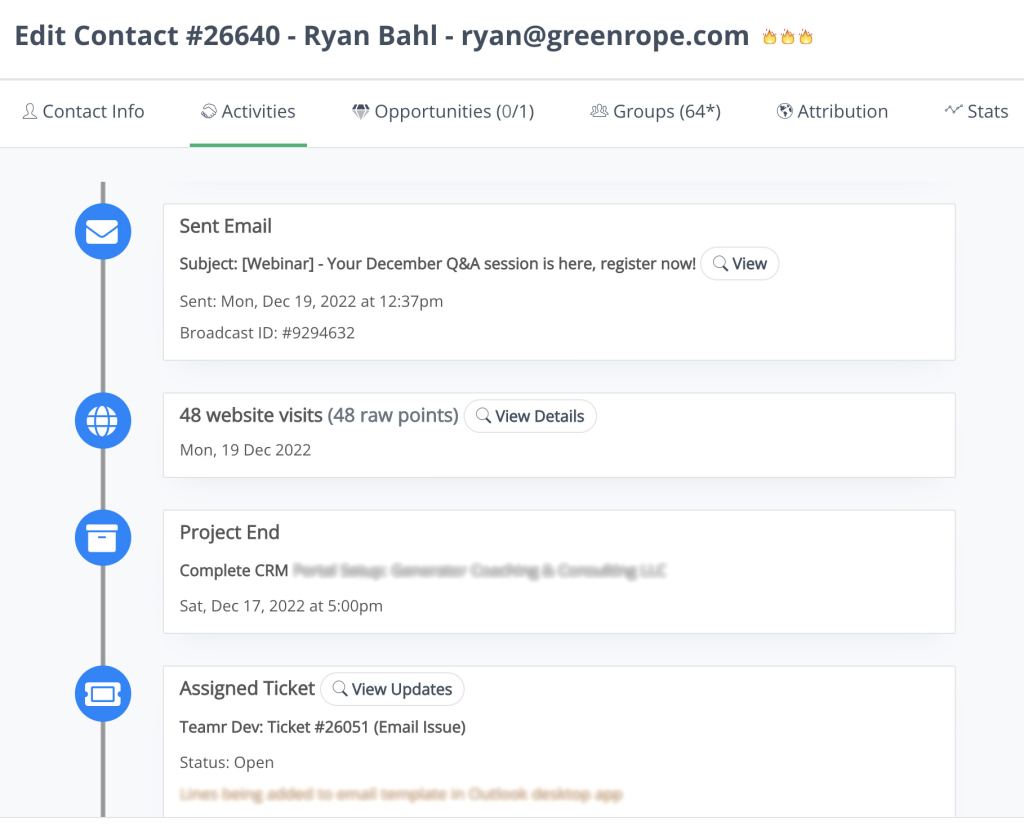 CRM Activities - Credema AG